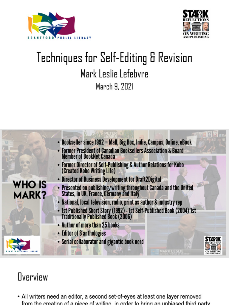 Techniques-for-Self-Editing-Revision---BrantfordPublicLibrary | PDF | Editing | Adverb