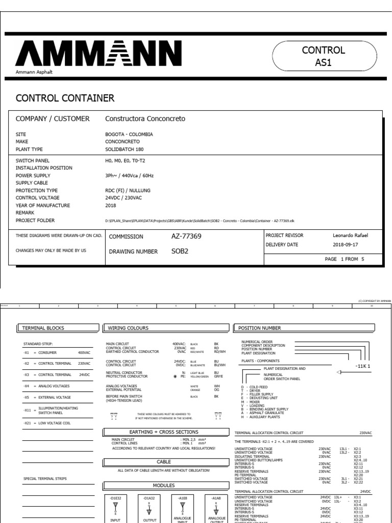 Control Container Installation Plan | PDF | Equipment | Electrical ...