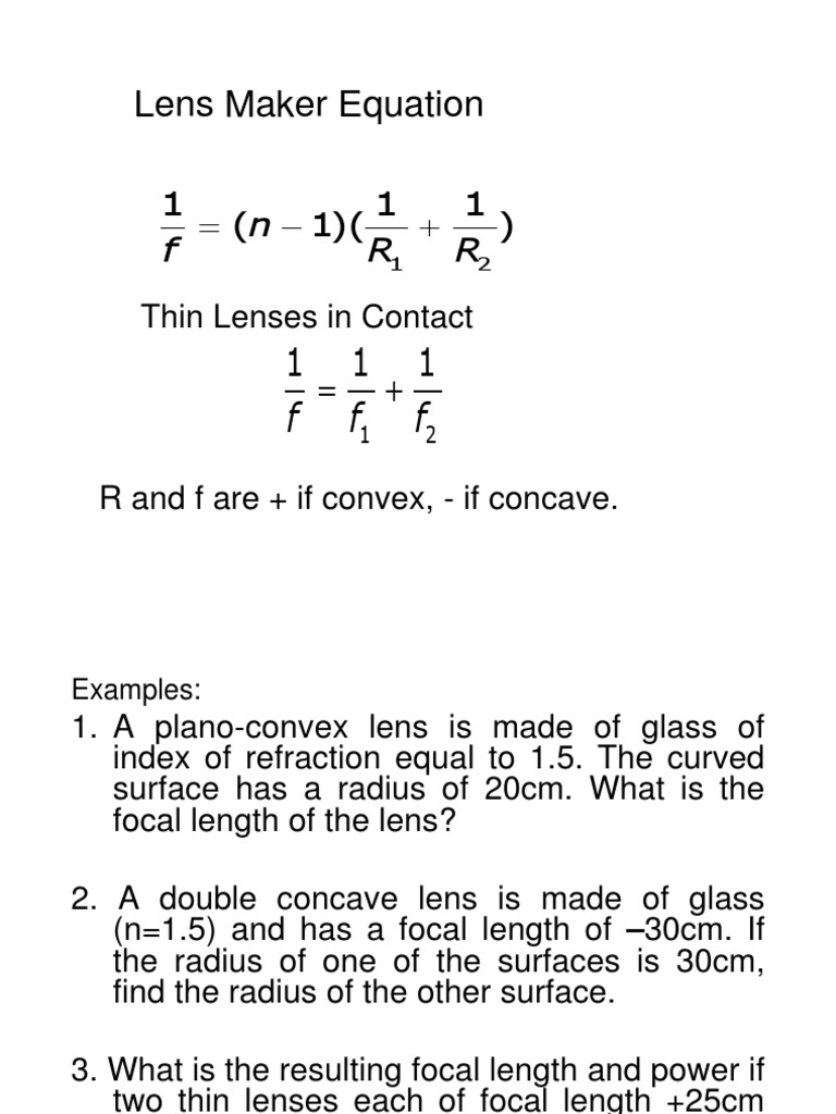 Physics of The Eye | PDF | Lens (Optics) | Eye