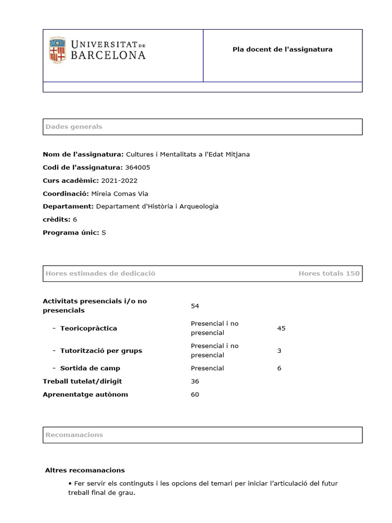 PD - Cultures I Mentalitats A L'edat Mitjana | PDF