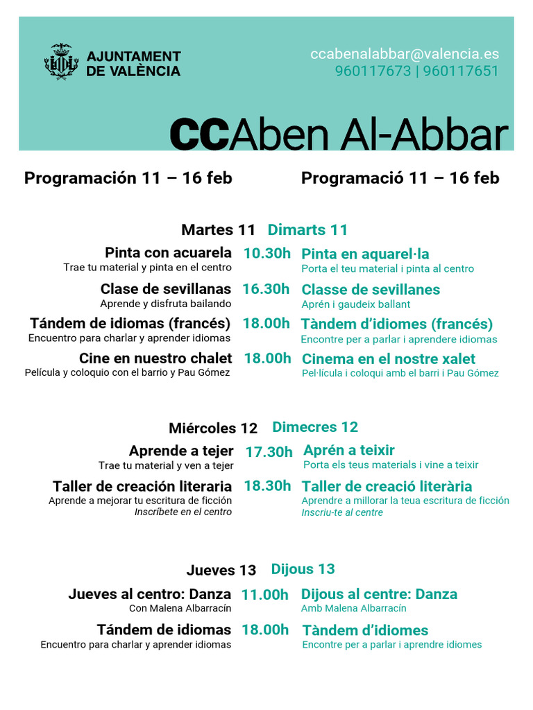 20250210 CartelProgramacion11a16feb25 | PDF
