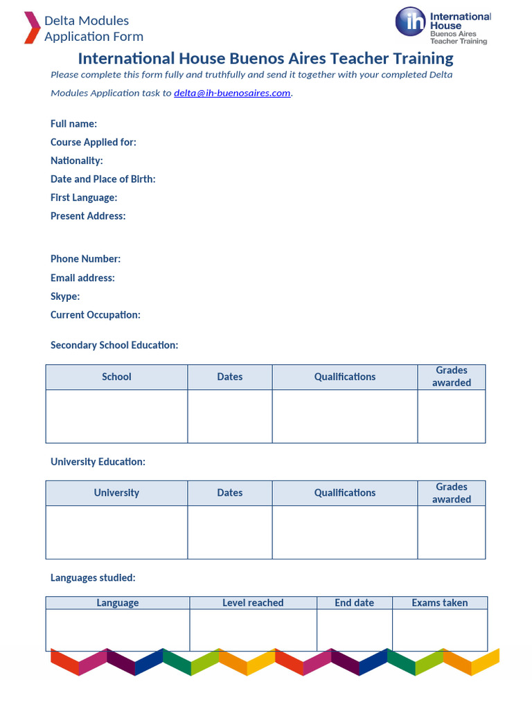 Delta Modules Application Form and Tasks | PDF | Human Communication ...