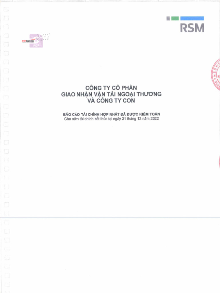 @2022 - CTCP Giao nhận Vận tải Ngoại thương (HNX VNT) | PDF