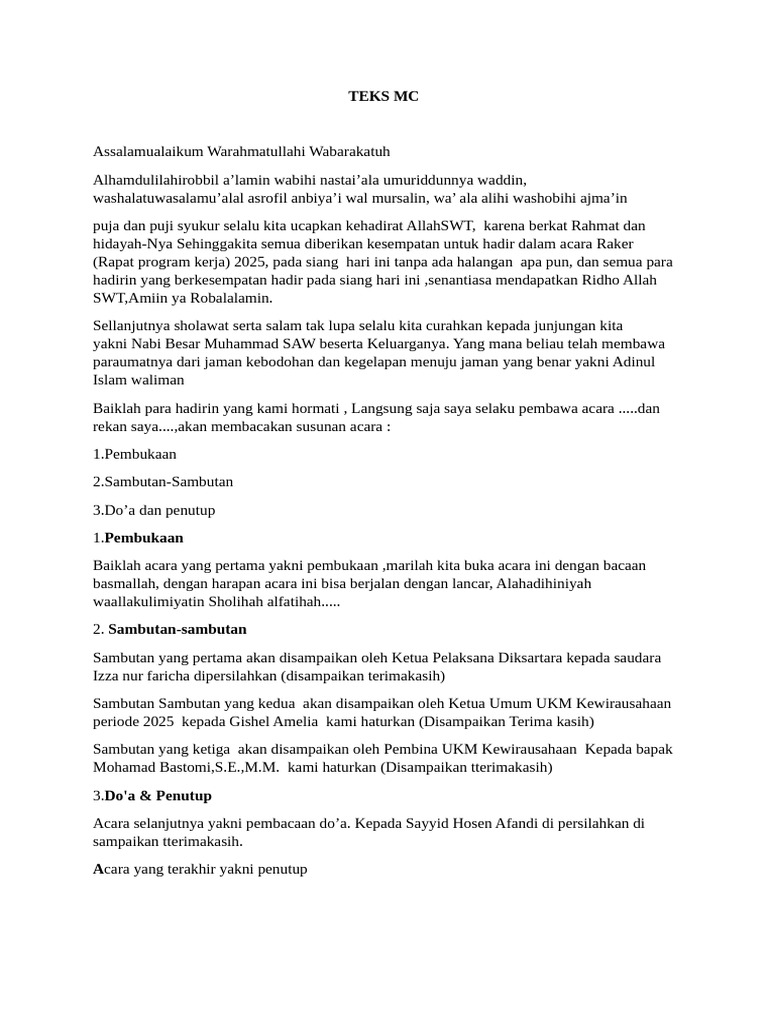 TEKS MC Semi Formal | PDF