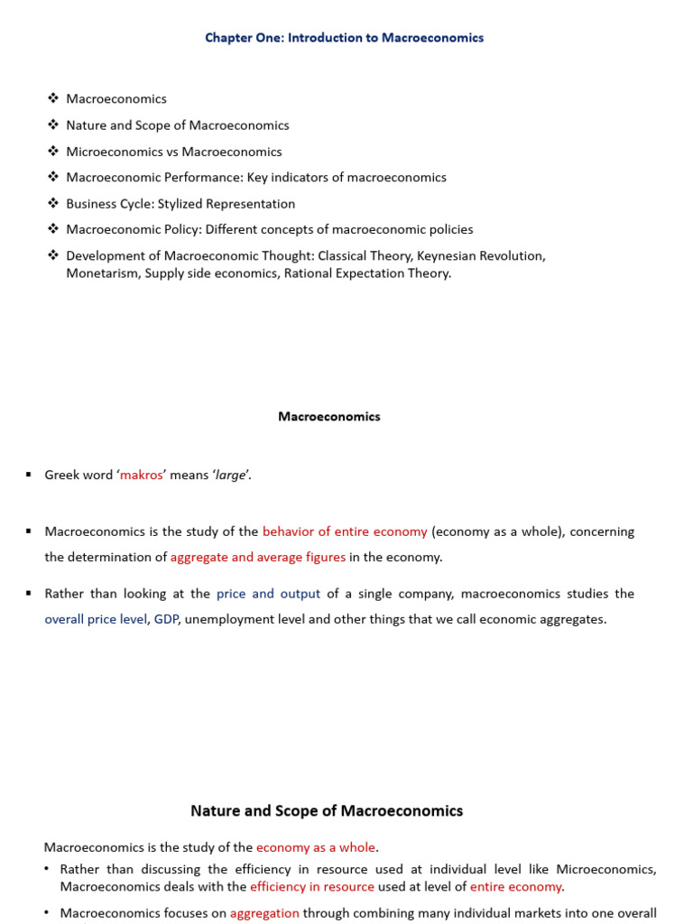 Chapter_1;_Introduction[1] | PDF | Macroeconomics | Monetarism