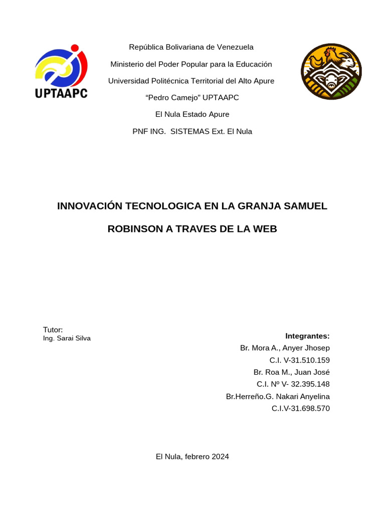 Proyecto Granja | PDF | Red mundial | Internet y web