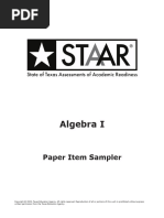2024 STAAR Algebra 1 Answer Key | PDF | Elementary Mathematics ...