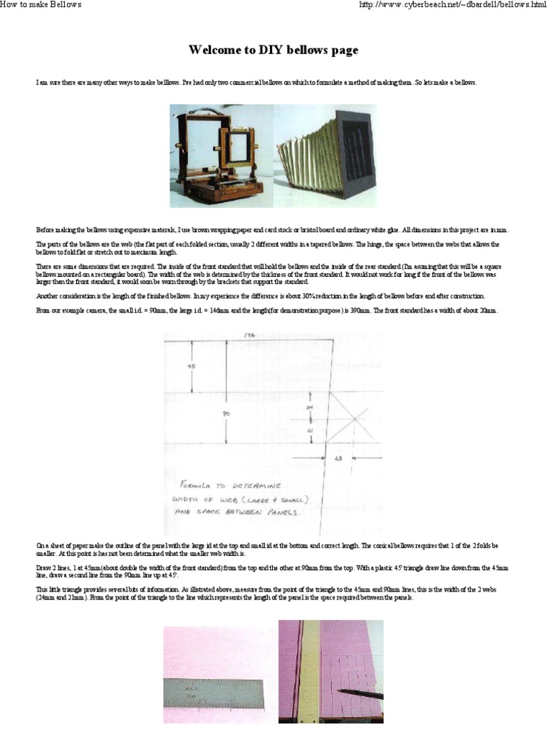 DIY Guide to Making Camera Bellows | PDF | Hand | Identity Document
