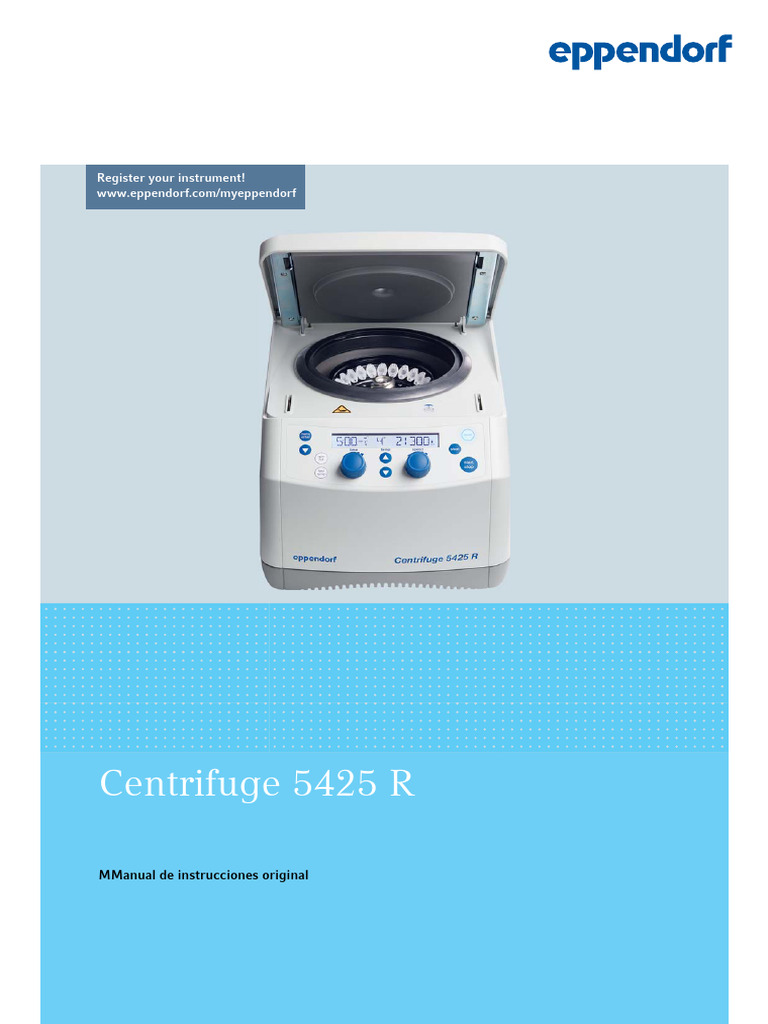 Centrifugation_Operating-manual_Centrifuge-5425-R | PDF | Ingenieria Eléctrica | Laboratorios