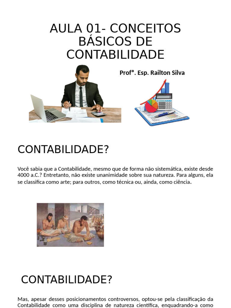 Aula 01 - Conceitos Básicos de Contabilidade | PDF | Contabilidade ...