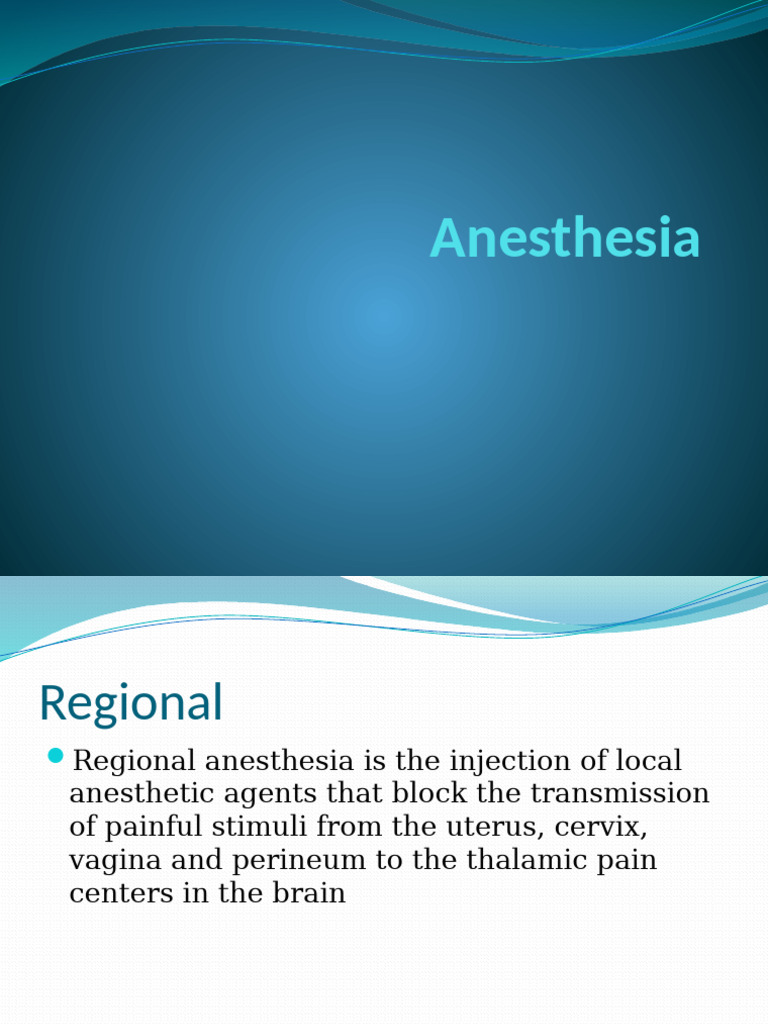 Anesthesia & Analgesia | PDF | Childbirth | Anesthesia