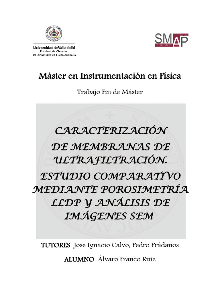 TFM-G979 ultrafiltracion | PDF | Membrana | Concentración