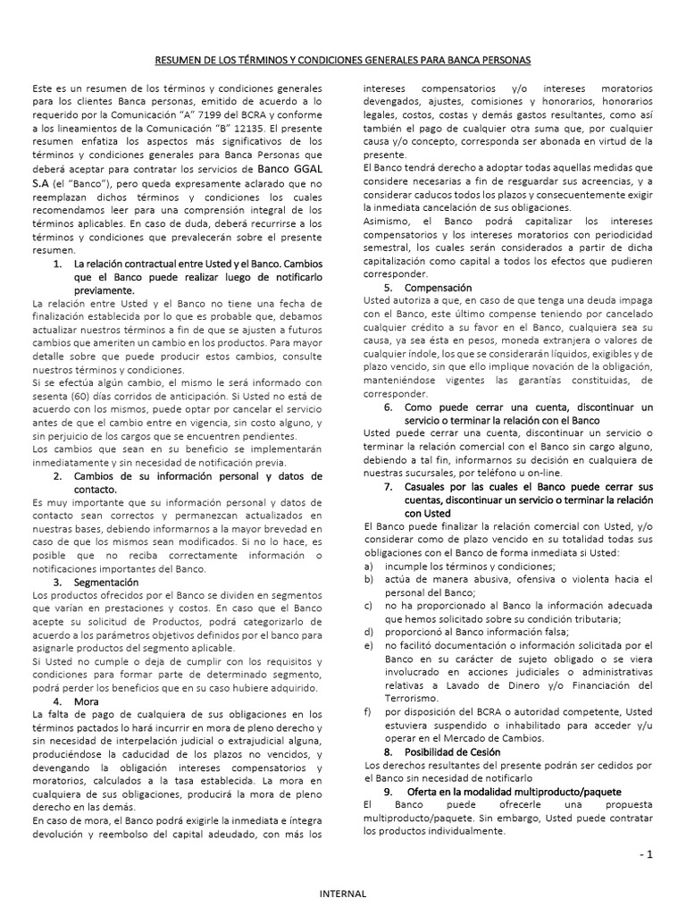 Mastercard Premier Black - Resumen de Terminos y Condiciones | PDF | Bancos | Interés