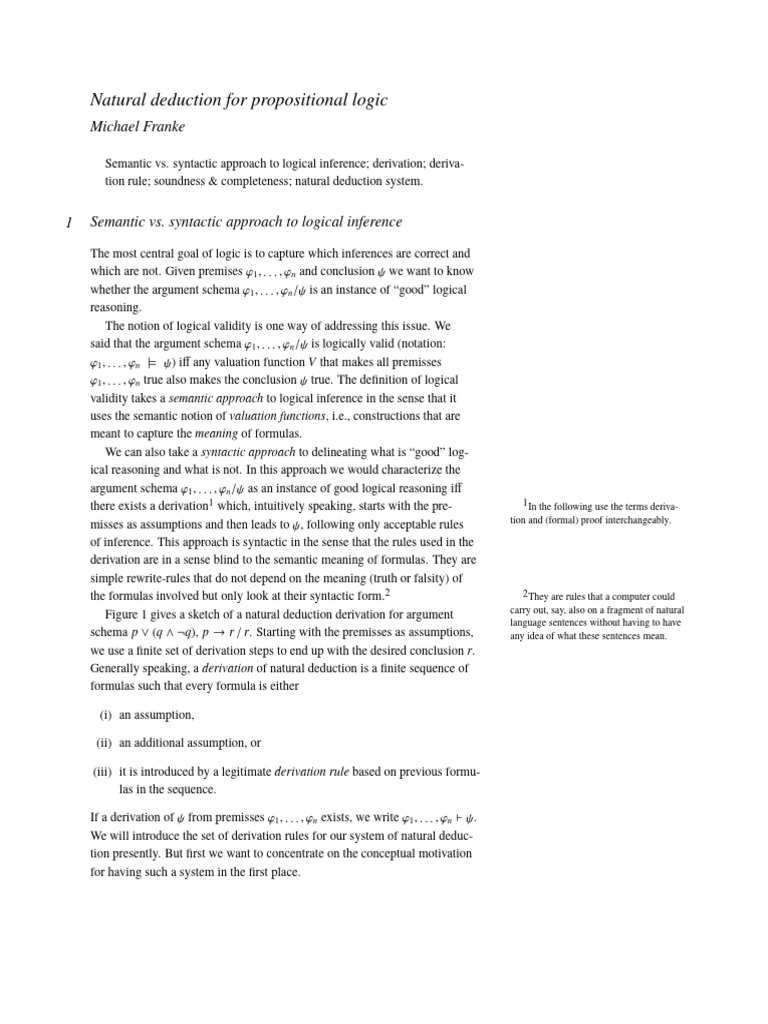 03-handout-natural-deduction | PDF | Logic | Inference