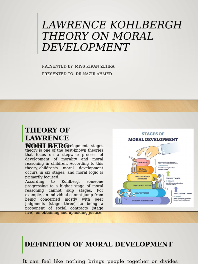 LAWRENCE KOHLBERGH THEORY ON MORAL DEVELOPMENT | PDF | Morality ...