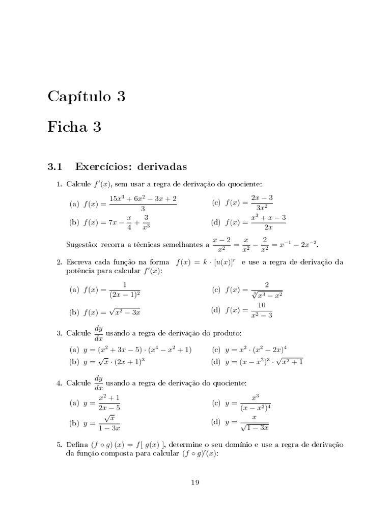 Derivadas Resolvidas1 | PDF