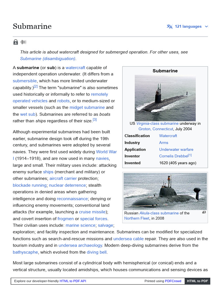 Submarines | PDF | Submarines | Buoyancy