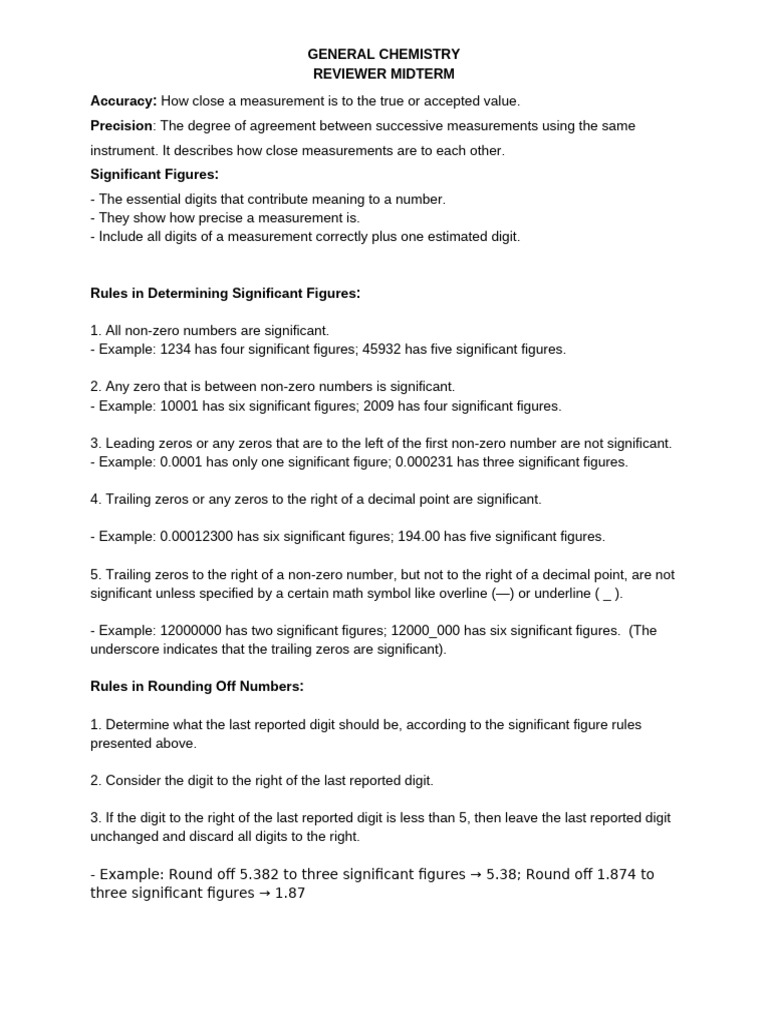 Gen Chem Reviewer Midterm | PDF | Ion | Molecules