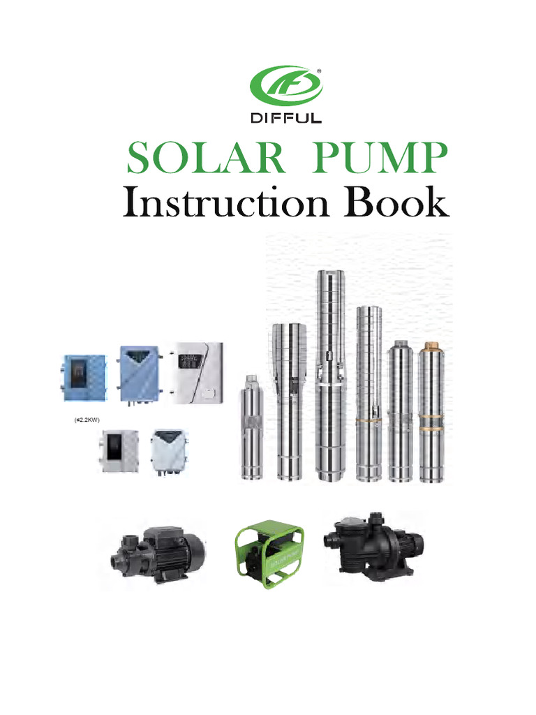 Solar Water Pump Instruction | PDF | Power Supply | Direct Current