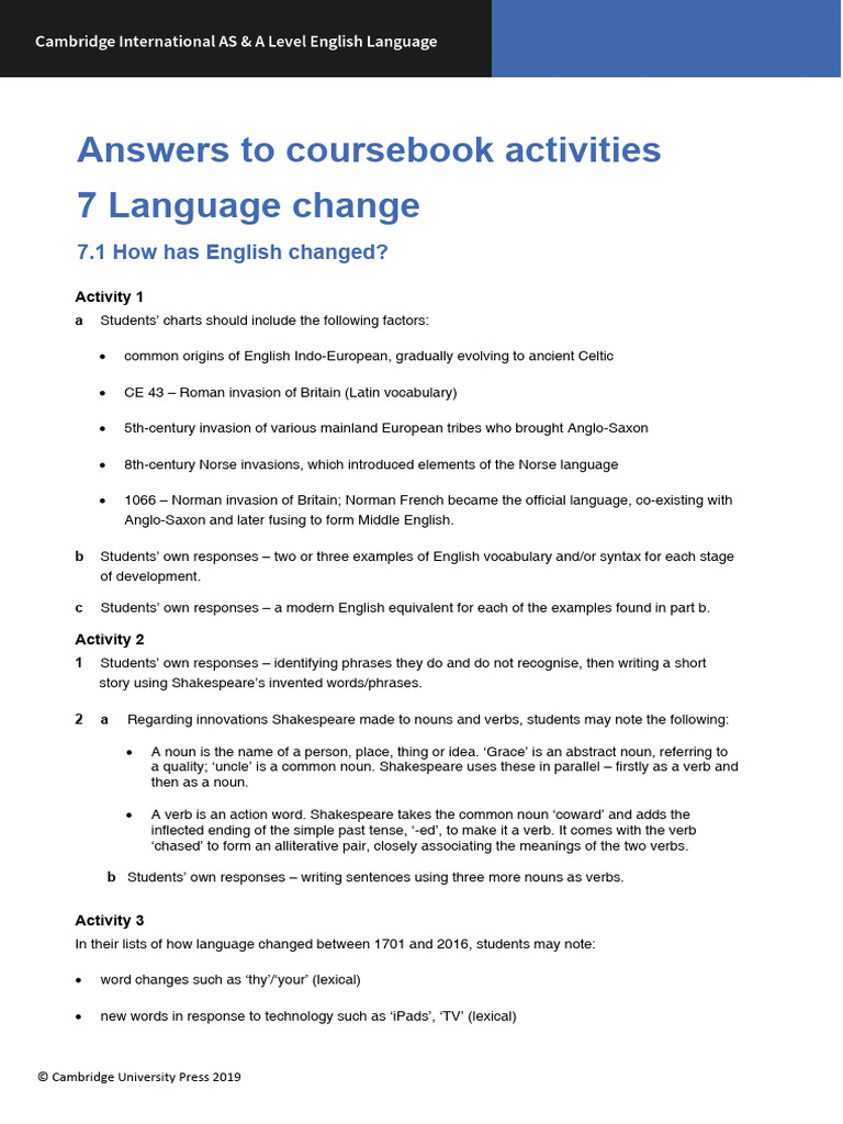 Microsoft+Word+-+AL Coursebook Answers | PDF | English Language | Verb