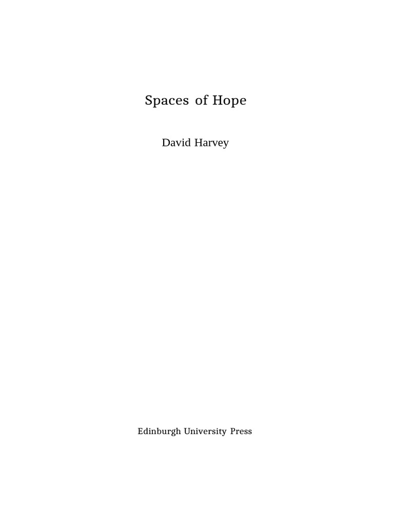 Spaces of Hope | PDF | Marxism | Karl Marx
