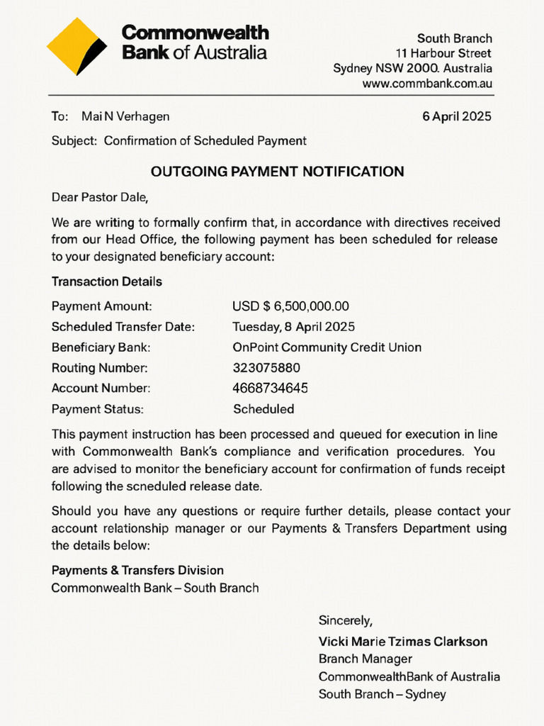 Notification of Payment-1 | PDF