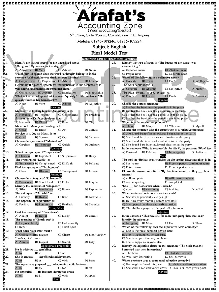 English-Question With Anser | PDF | Adverb | Part Of Speech