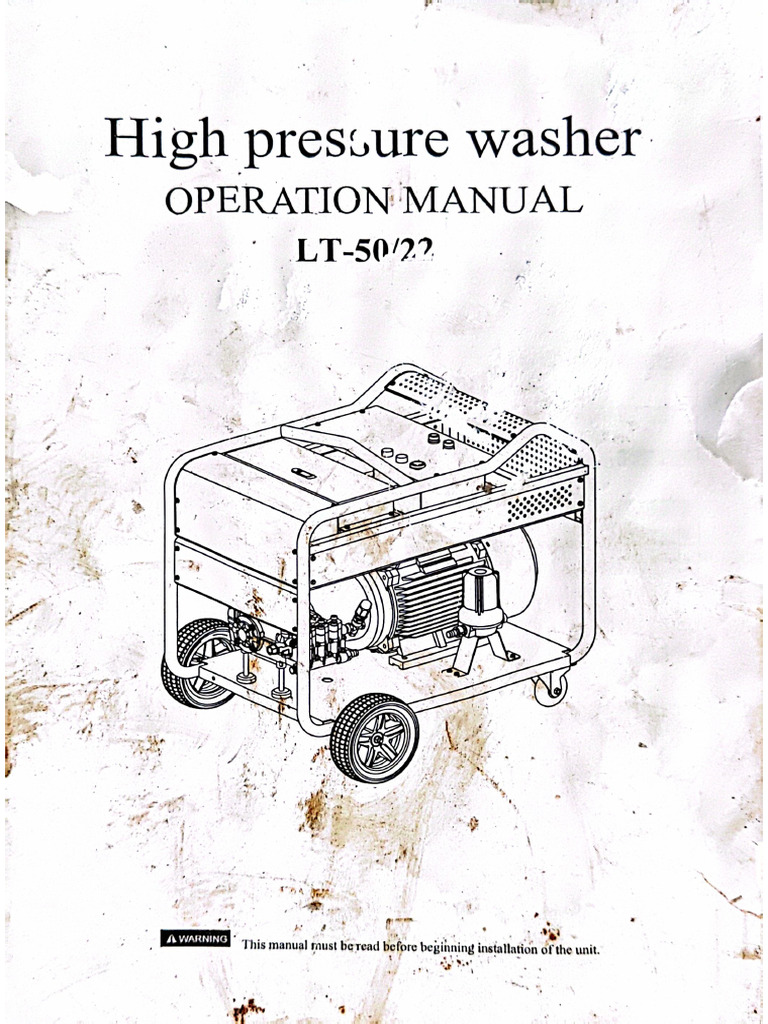 High Pressure Washer Manual | PDF