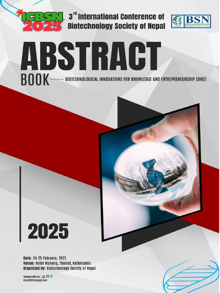 ICBSN 2025 Abstract Book | PDF | Mother Teresa | Biology