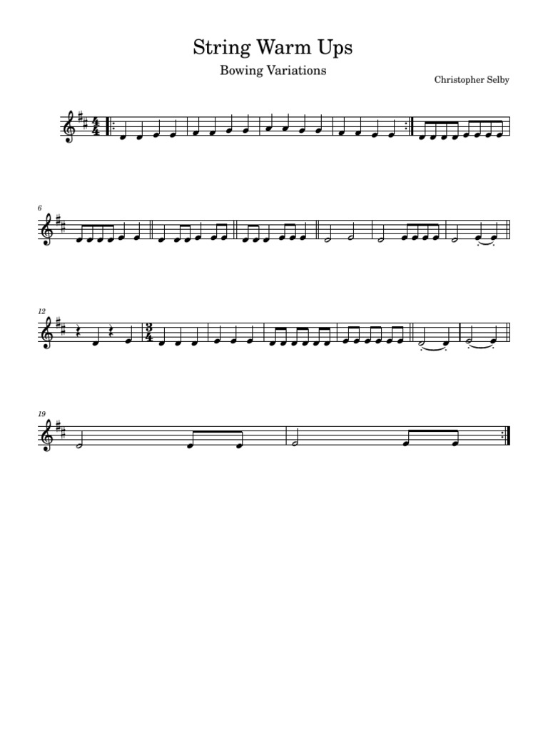 String Warm Ups | PDF
