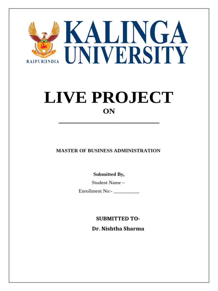 Live Project Format | PDF