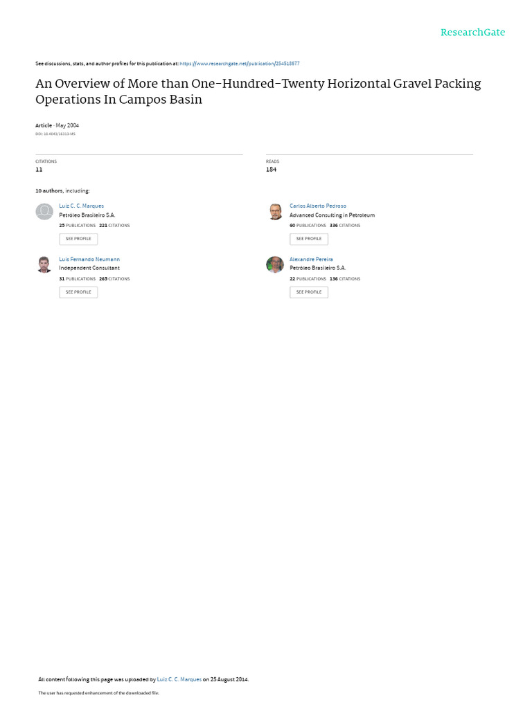 2004 An Overview of More Than One-Hundred-Twenty Horizontal Gravel ...