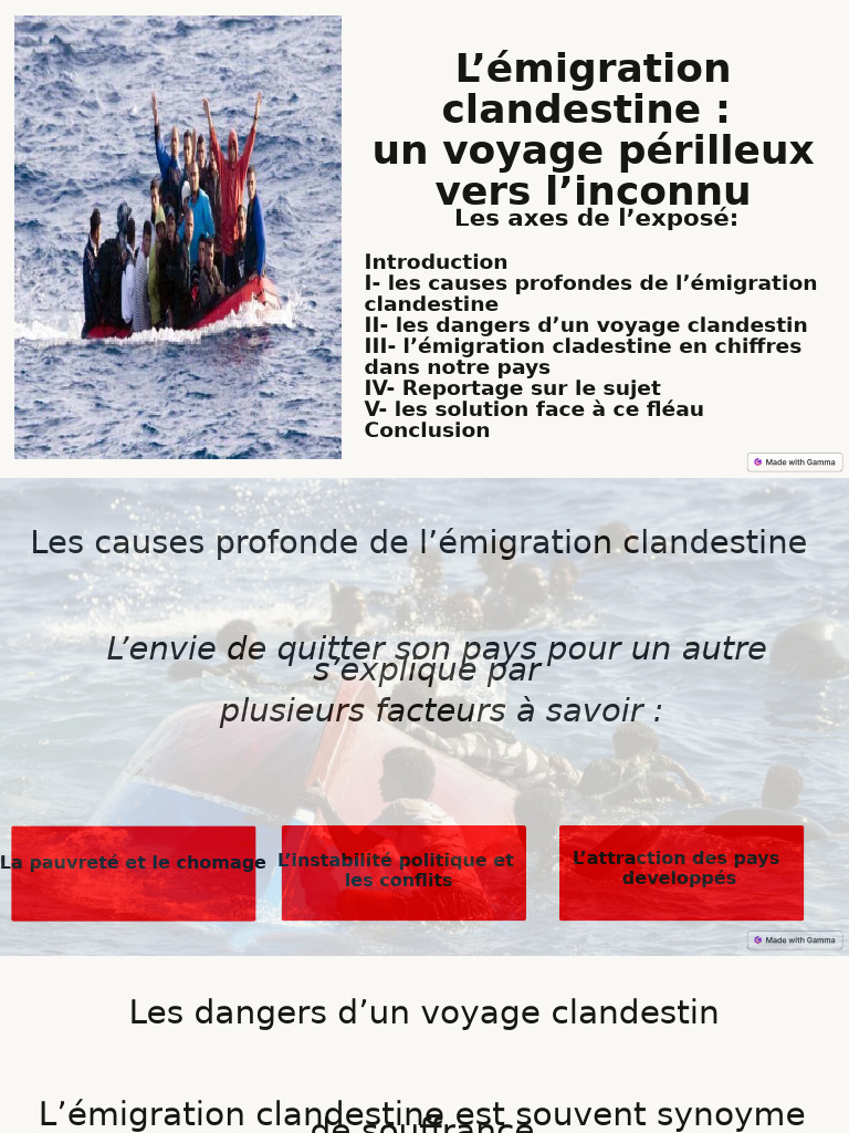 Émigration clandestine : enjeux et solutions | PDF | Nourritures | Cuisine