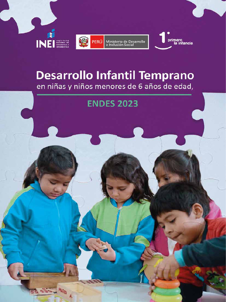 Desarrollo Infantil Temprano - ENDES 2023 | PDF | Teoría de apego | Adultos