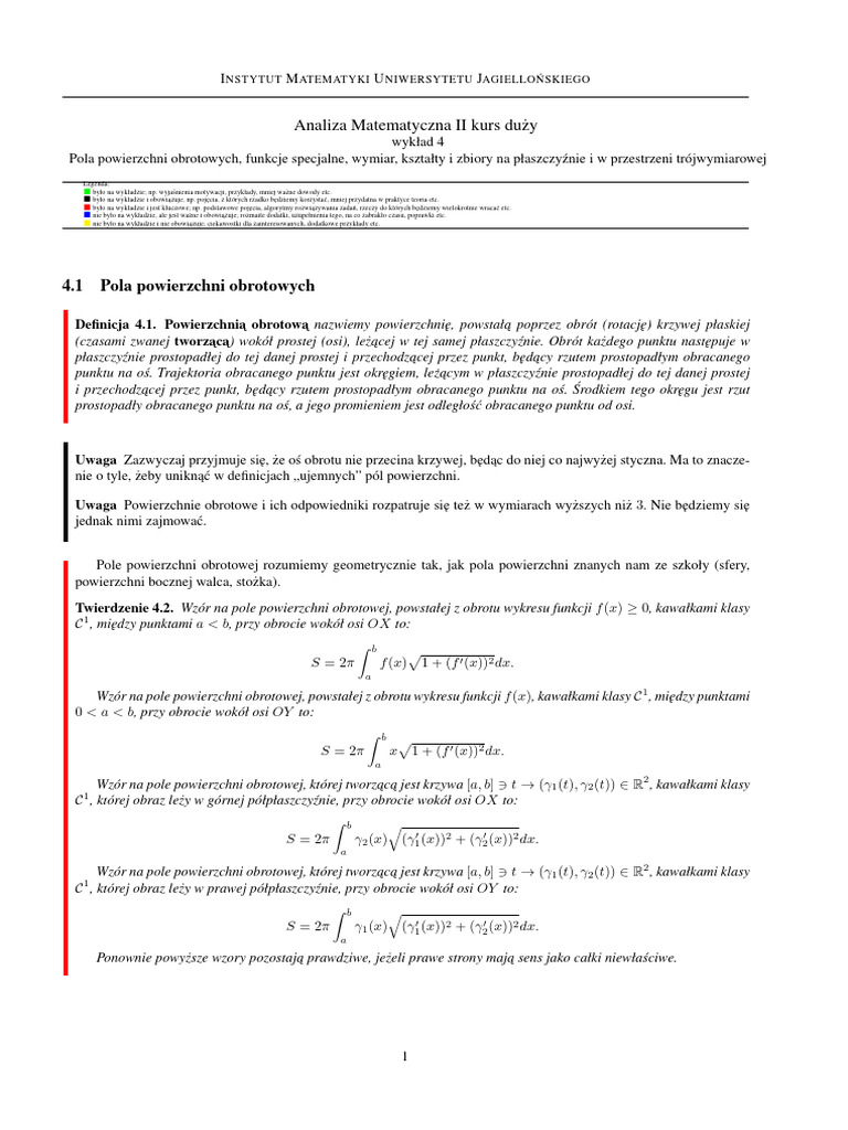Wyklad Analiza IIKurs Duzy 4 | PDF