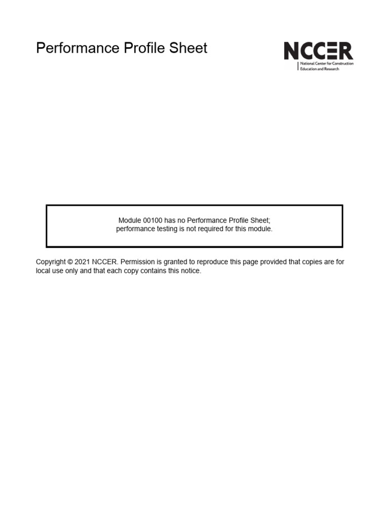 6E - Core - Performance Profile Sheets | PDF | Certification | Credential