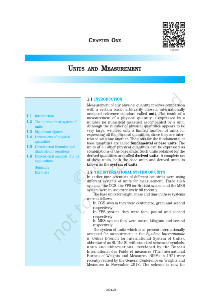 11th Ncert Phy | PDF | Mole (Unit) | International System Of Units