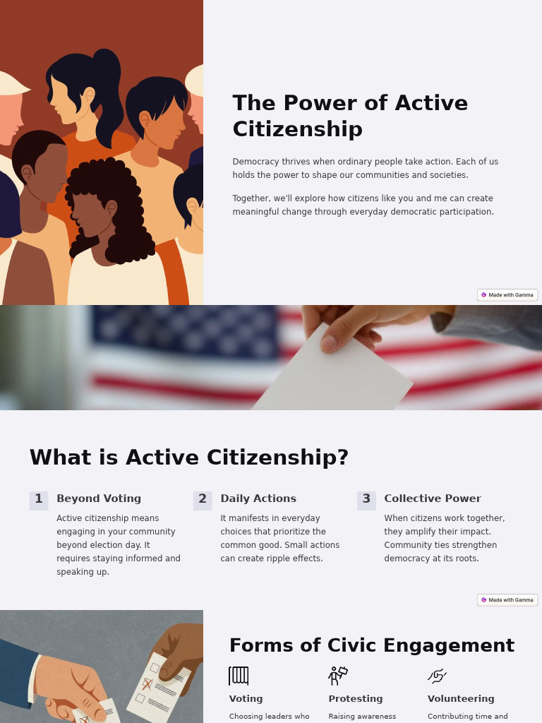 The Power of Active Citizenship | PDF | Citizenship | Democracy