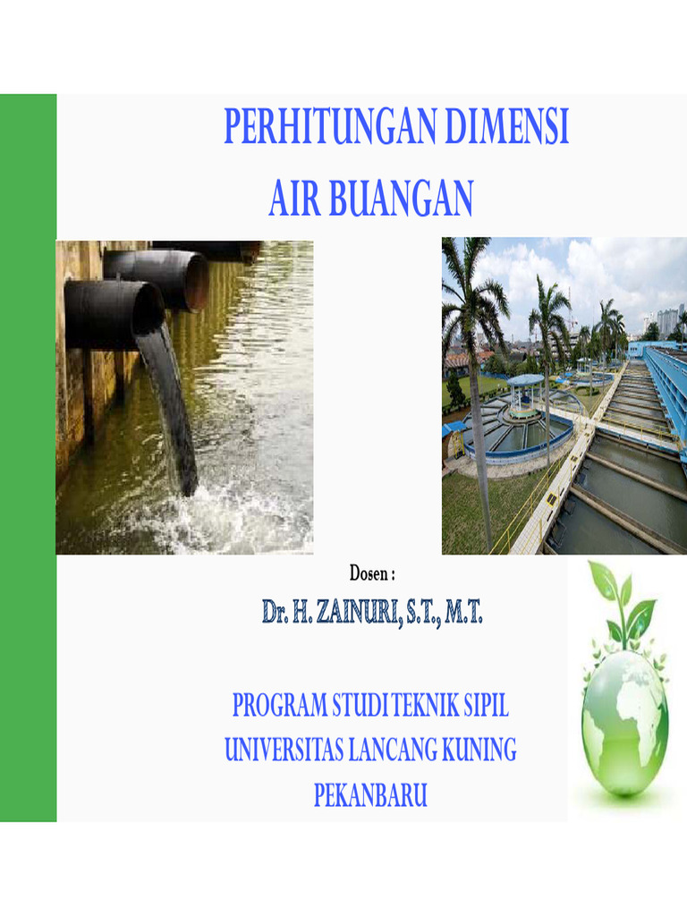 11 Perhitungan Dimensi Air Buangan | PDF