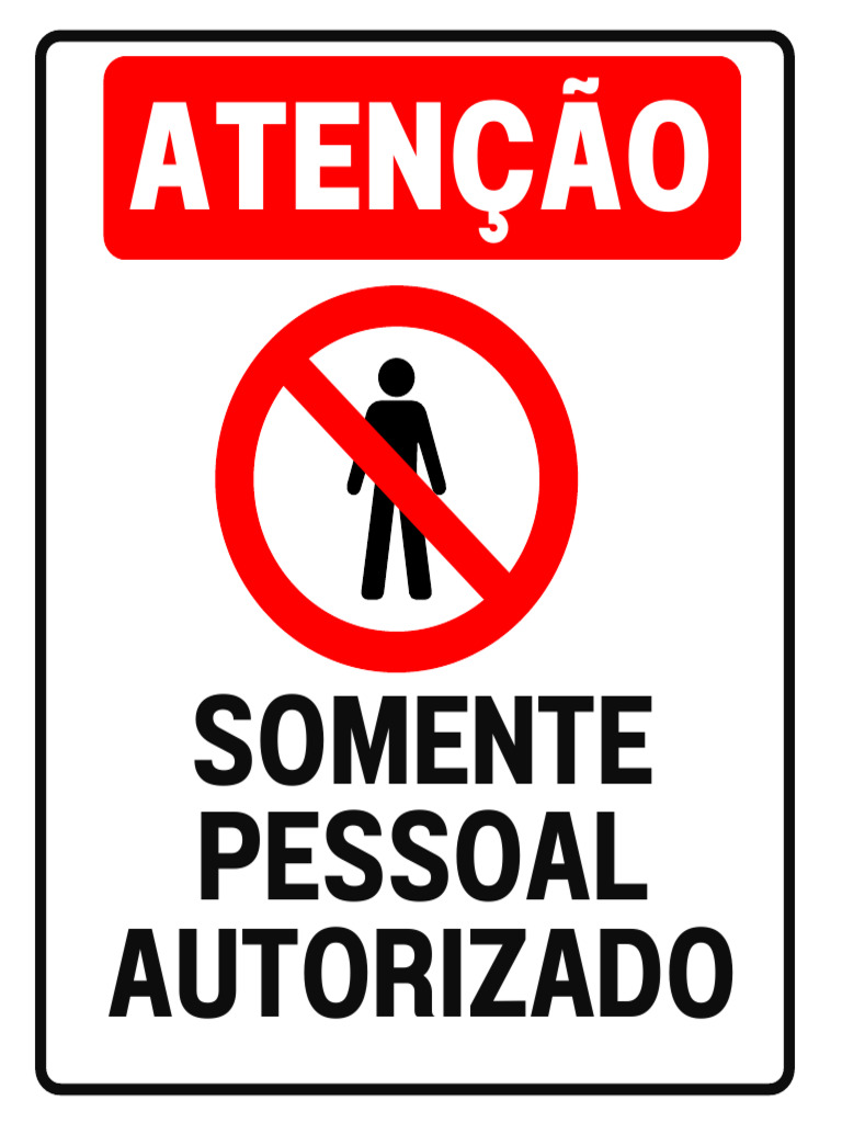 Warning Restricted Area Sign Poster | PDF