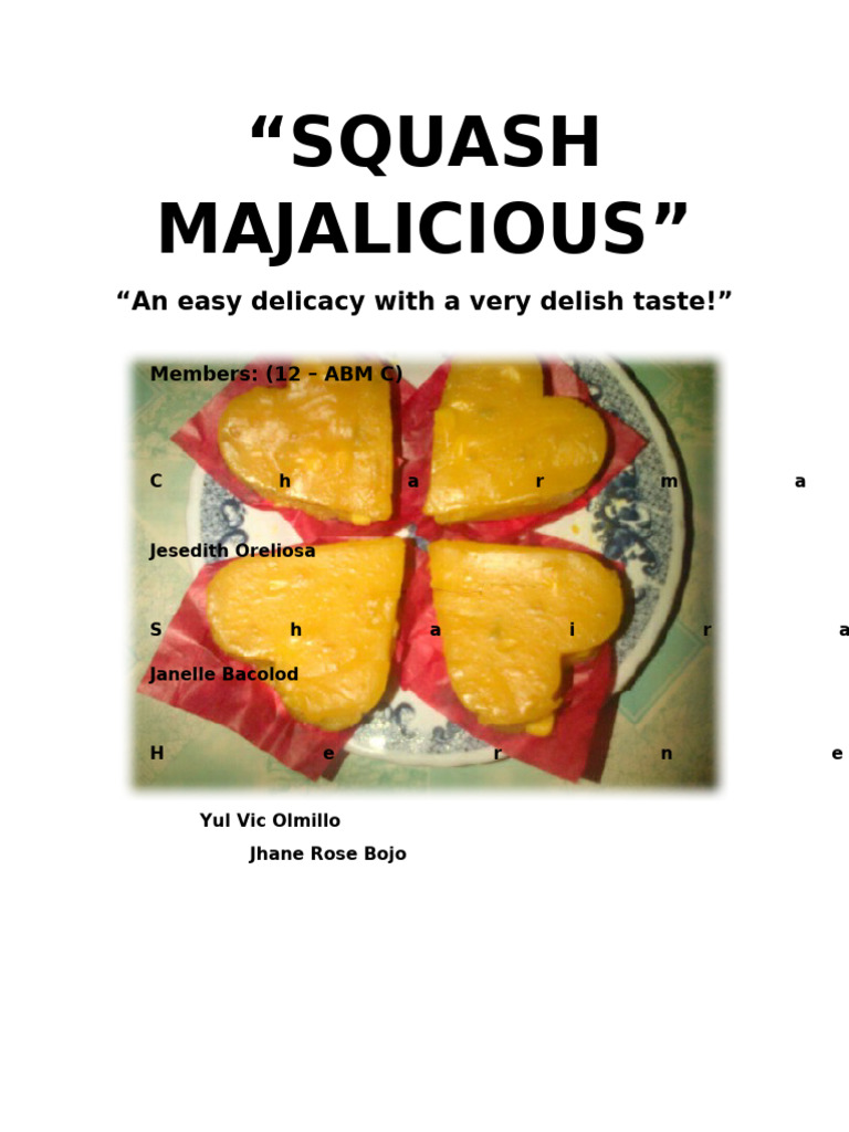 Squash Majalicious: Healthy Maja Blanca | PDF | Debits And Credits ...
