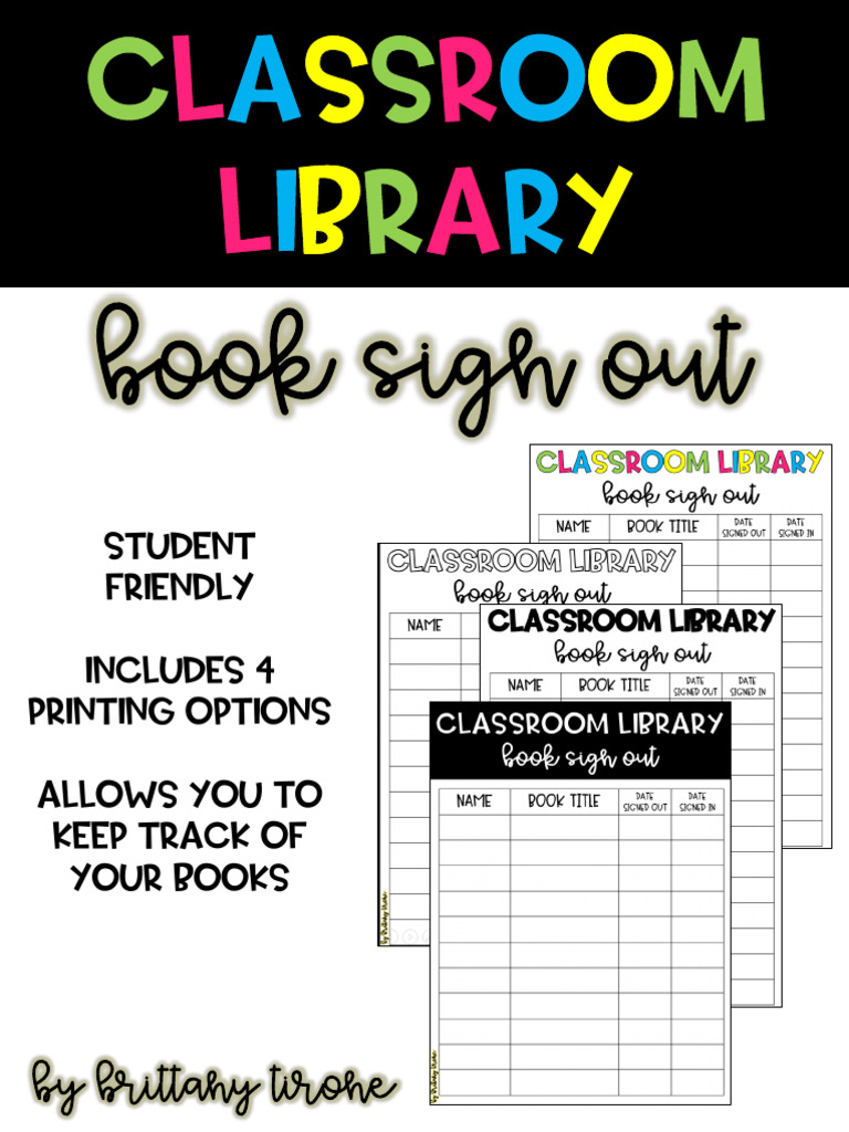 Classroom Library Book Sign-Out System | PDF