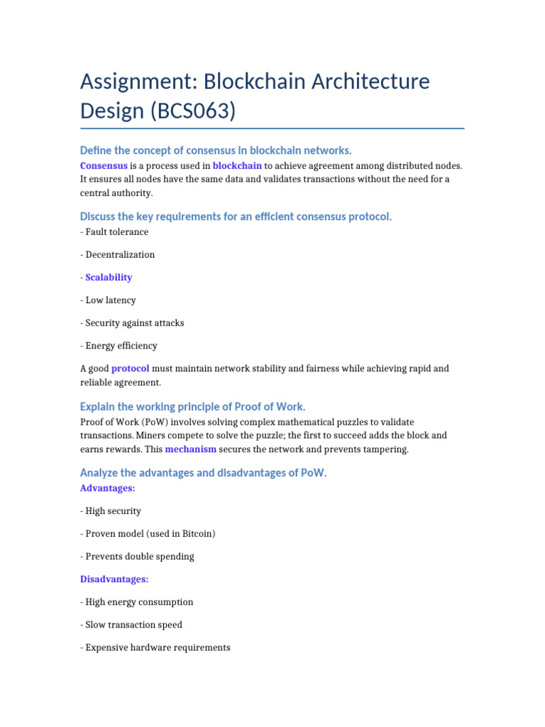 Bitcoin's Proof of Work Explained | PDF