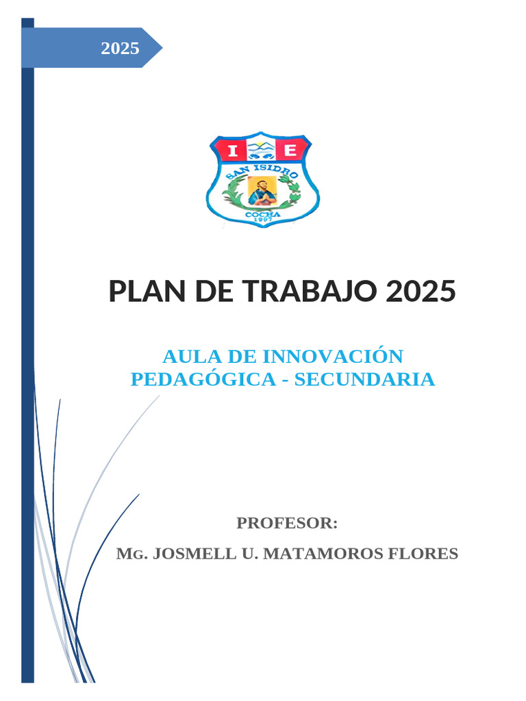 01plan Anual de Aip - 2025 | PDF | Enseñando | Salón de clases