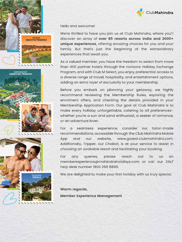 Welcome Letter | PDF