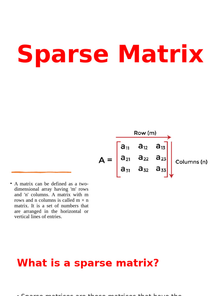 DS Class 7-Sparse Matrix-AI&ML | PDF | Matrix (Mathematics) | Computer Programming