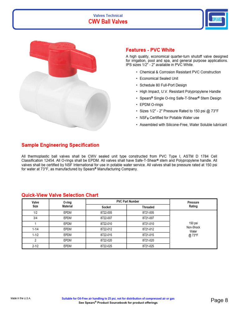 Valtech Val C2BV T Val CWVBV T | PDF | Valve | Polyvinyl Chloride