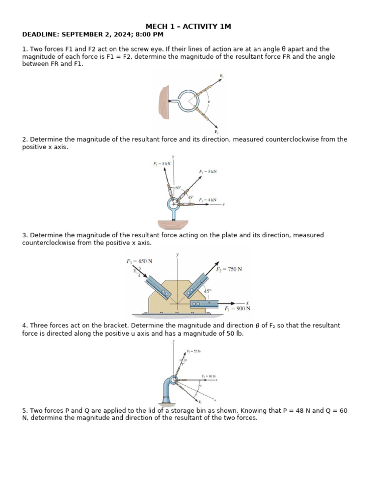 Mech 1 Act 1M | PDF