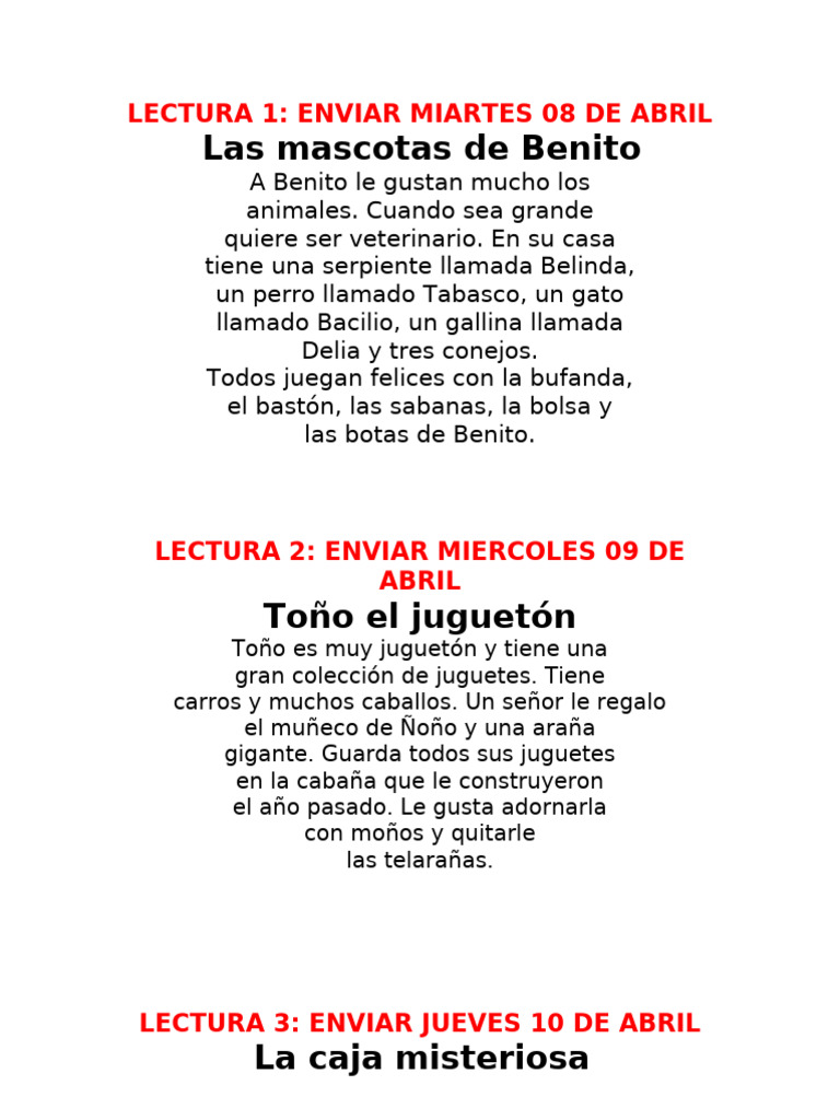 Actividades de Comprensión Lectora en Secundaria | PDF