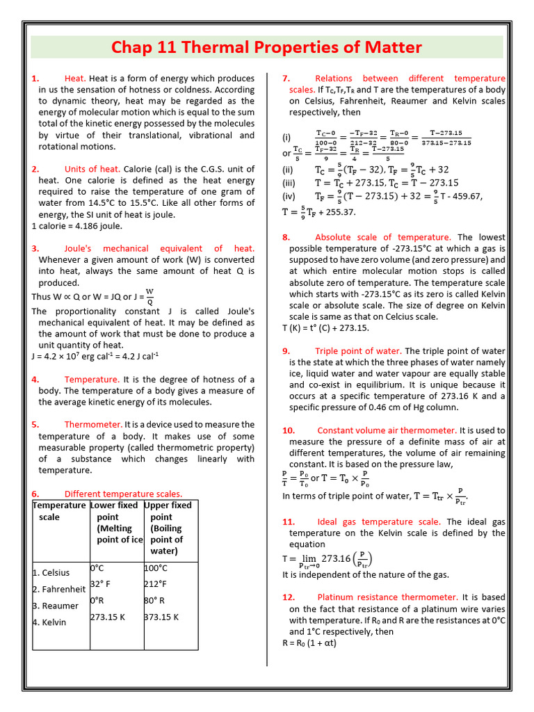 Chap 11 Thermal Properties of Matter_53235553_2025_02!21!16_52 | PDF ...